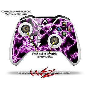 WraptorSkinz Decal Vinyl Skin Wrap Compatible with Xbox One S Console and Controllers - Electrify Hot Pink