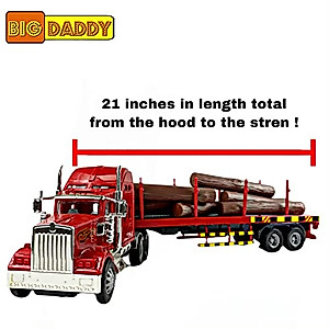 Big Daddy Big Rig Heavy Duty Tractor Trailer Transport Series Lumber Truck Tractor Trailer