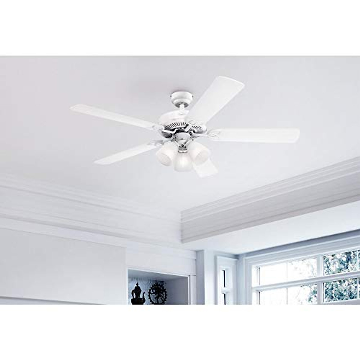 Westinghouse 7236400 Vintage Indoor Ceiling Fan with Light, 52 Inch, White