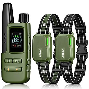 Jugbow Dog Shock Collar 2 Dogs (10-120Lbs) - 3300FT Dog Training Collar with Remote IPX7 Waterproof Electric Collar with 4 Training Modes, Security Lock, Rechargeable e-Collar for All Breeds, Sizes