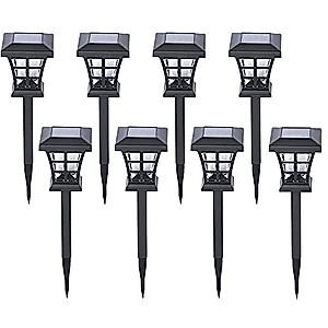 8 Pack Solar Pathway Light Outdoor, 10 Lumen LED Solar Outdoor Lights,IP44 Waterproof Pathway Lights for Garden Patio and Walkway Decoration