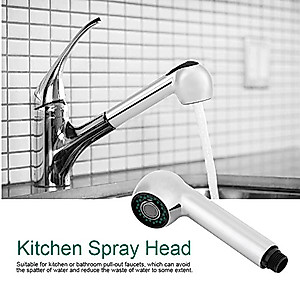 Kitchen Sink Faucet Sprayer Head Replacement, G 1/2 Pull Out Spray Head with 2-Functions for Kitchen Bathroom
