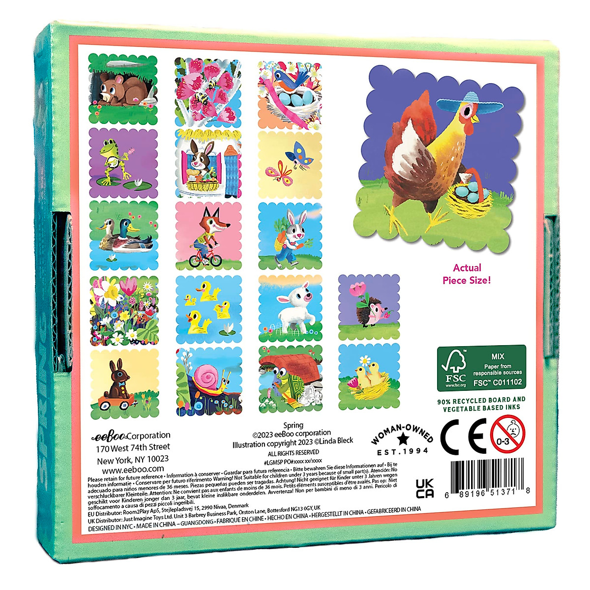 eeBoo: Spring Memory Matching Game, 18 Pairs to Memorize and Match, Encourages Recognition, Concentration and Memory Skills, For Ages 3 and up