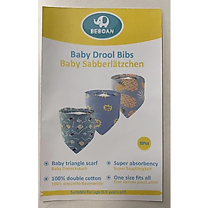 BEBOAN Baby Bandana Drool Bibs, 10-Pack Newborn Bibs for Toddler Girls Drooling Teething, 100% Organic Cotton Soft and Absorbent Baby Bibs, Adjustable Size (Girl)
