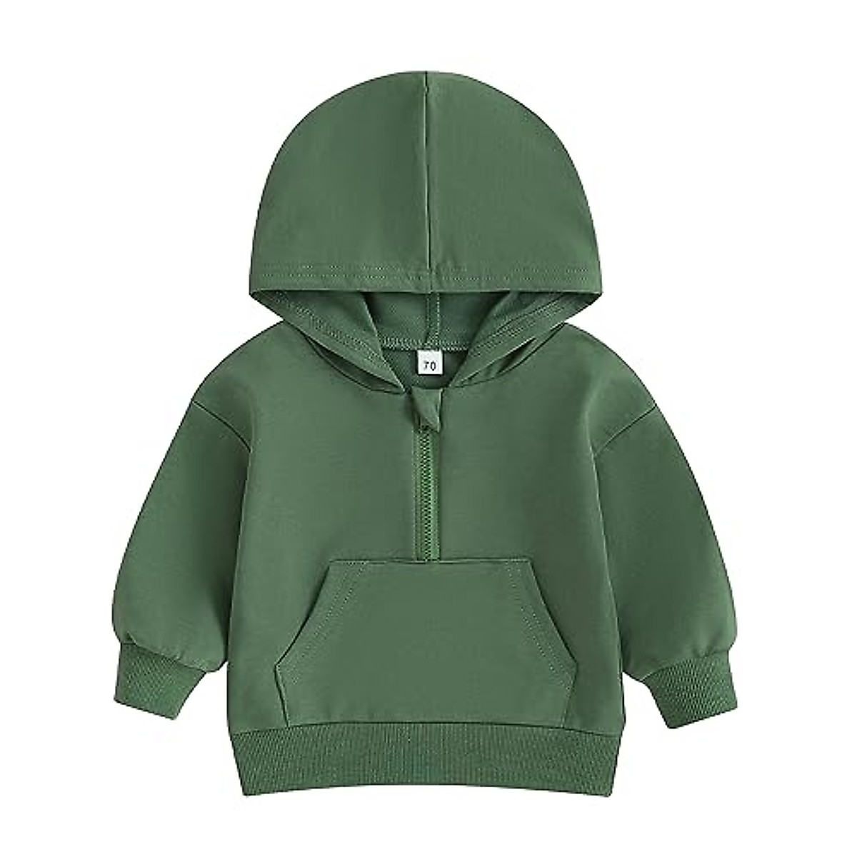 YINGISFITM Toddler Baby Boy Girl Clothes Zip Up Hoodie Pullover Long Sleeve Shirt Cute Fall Winter Outfits (Baby Hoodie Green, 18-24 Months)