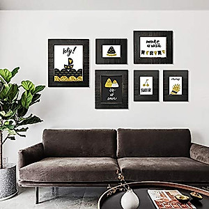 Eosglac 8x10 Picture Frame Distressed Black, Timbermount Rustic Photo Frame with Wood Siding Look, Tabletop or Wall Display