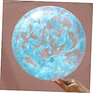 CIYODO Inflatable Toy Out Door Toys Clear Beach Balls Swimming Pool Water Beach Toys Outside Toys Outdoor Playset Ball Toy Round Transparent Ball Indoor Ball Pool Party Blue
