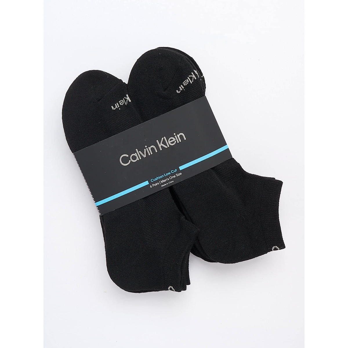 Calvin Klein Men's Socks - No Show Ankle Socks (6 Pack), Size 7-12, Classic Black