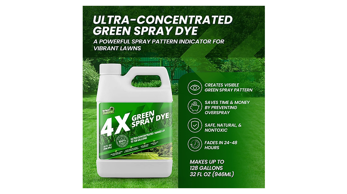 4X Green Spray Dye - Concentrated Spray Pattern Indicator Dye and ...