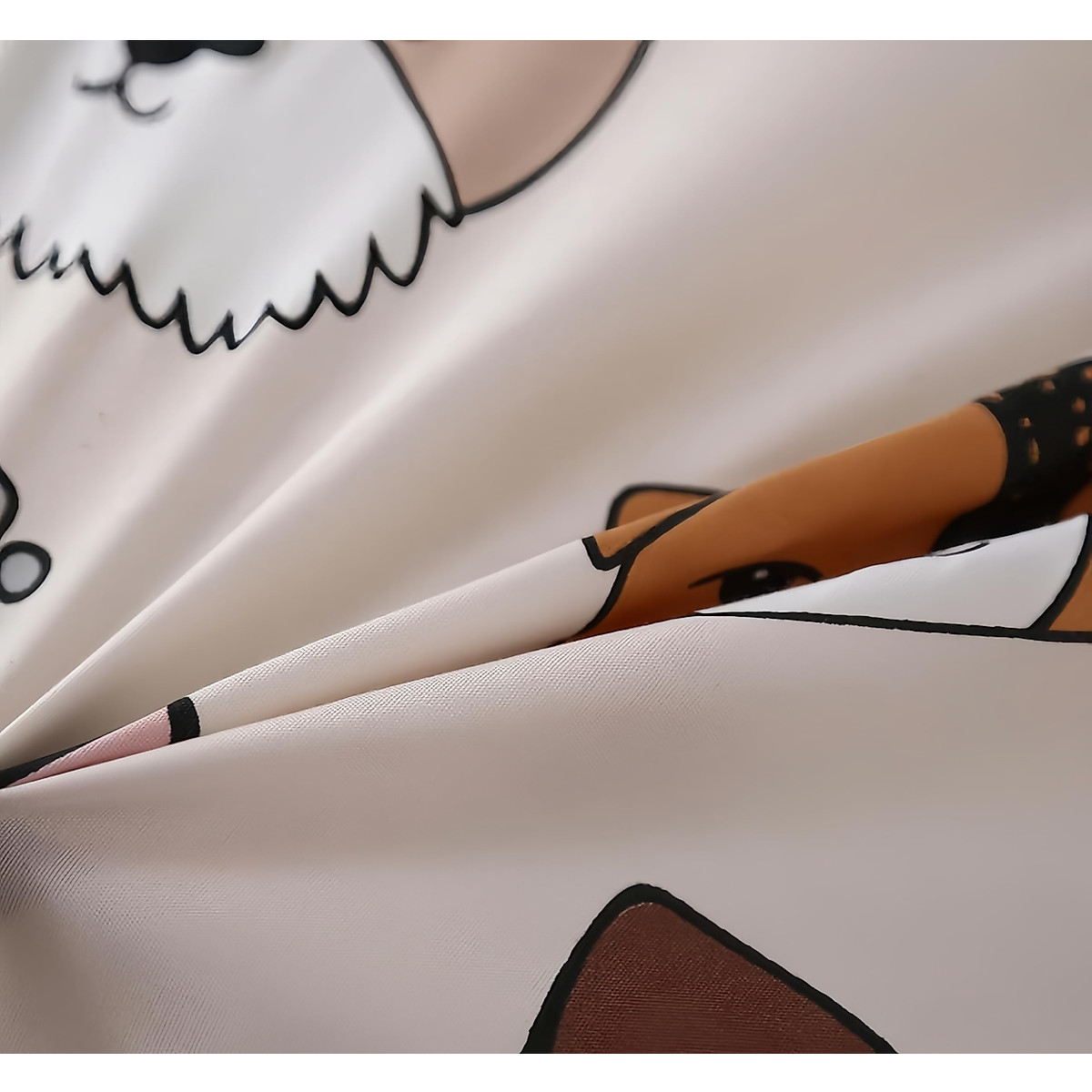 SDY 3PCS Dog Print Pattern Duvet Cover Set Twin, Bed in a Bag Duvet Cover and 2 Pillowcases, Corner Ties and Zipper Closure, Cute Cartoon Puppy Bedroom Decor for Kids, Children, Boys, Girls and Teens