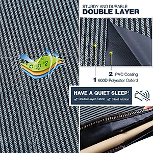 REDCAMP Oversized Folding Camping Cots for Adults 500lbs, Double Layer Oxford Strong Heavy Duty Extra Wide & Large Sleeping Cots，Dark Grey 2-Pack