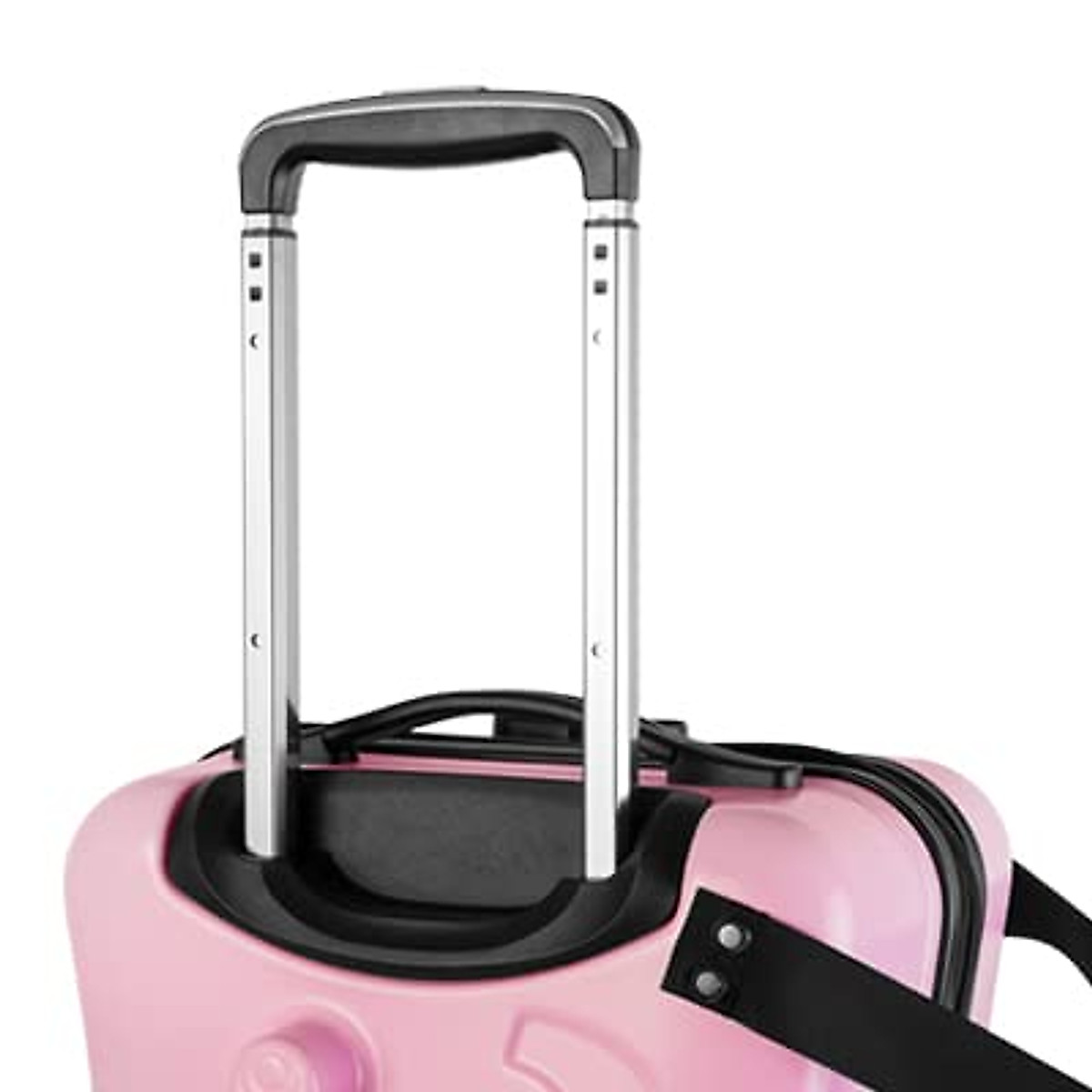 N-A AO WEI LA OW Kids ride-on Suitcase carry-on Tollder Luggage with Wheels Suitcase to Kids aged 1-6 years old (Pink, 20 Inch)