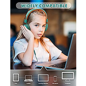 4Pack Kids Headphones with Microphone,Headphones for Kids for School,98db Volume Limited Over-Ear Wired Headphones for Kids Girls Boys,Foldable Toddler Headphones for PC/Laptop/School/Tablet/Travel
