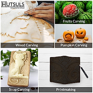 Hutsuls Wood Carving Tools Set - Easy to Use 12 pcs Mini Wood Chisel Beginner Wood Carving Kit for Adults & Kids Carving Kit Gift