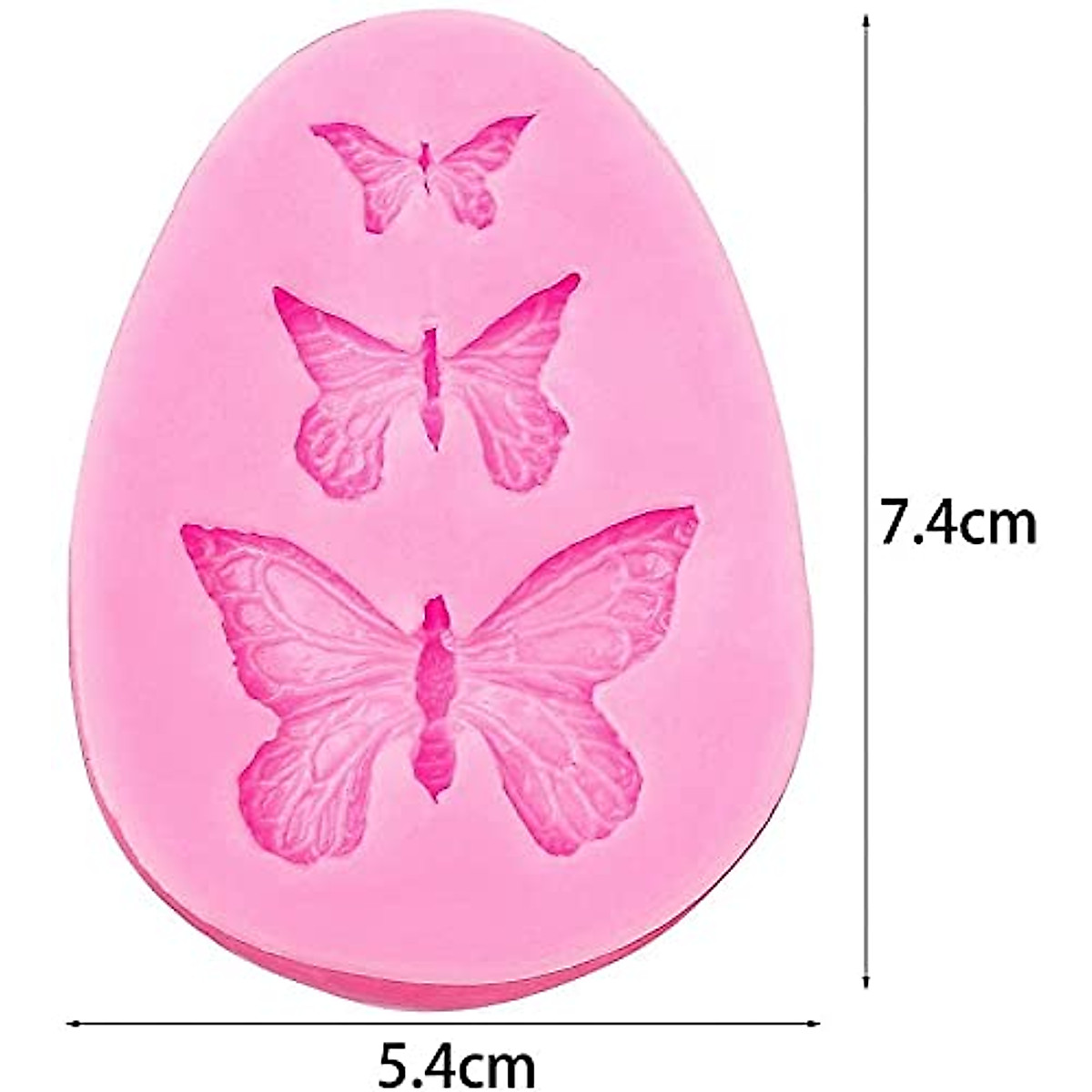 Cestony 4Pcs Butterfly Silicone Molds for DIY Cake Fondant Biscuit Cookies Soap Sugar Pudding Chocolate Hard Candies Dessert Candle Decor