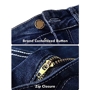 roswear Women's Ripped Mid Rise Destroyed Skinny Jeans Slate Blue XX-Large