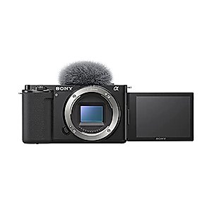 Sony Alpha ZV-E10 - APS-C Interchangeable Lens Mirrorless Vlog Camera - Black (Renewed)