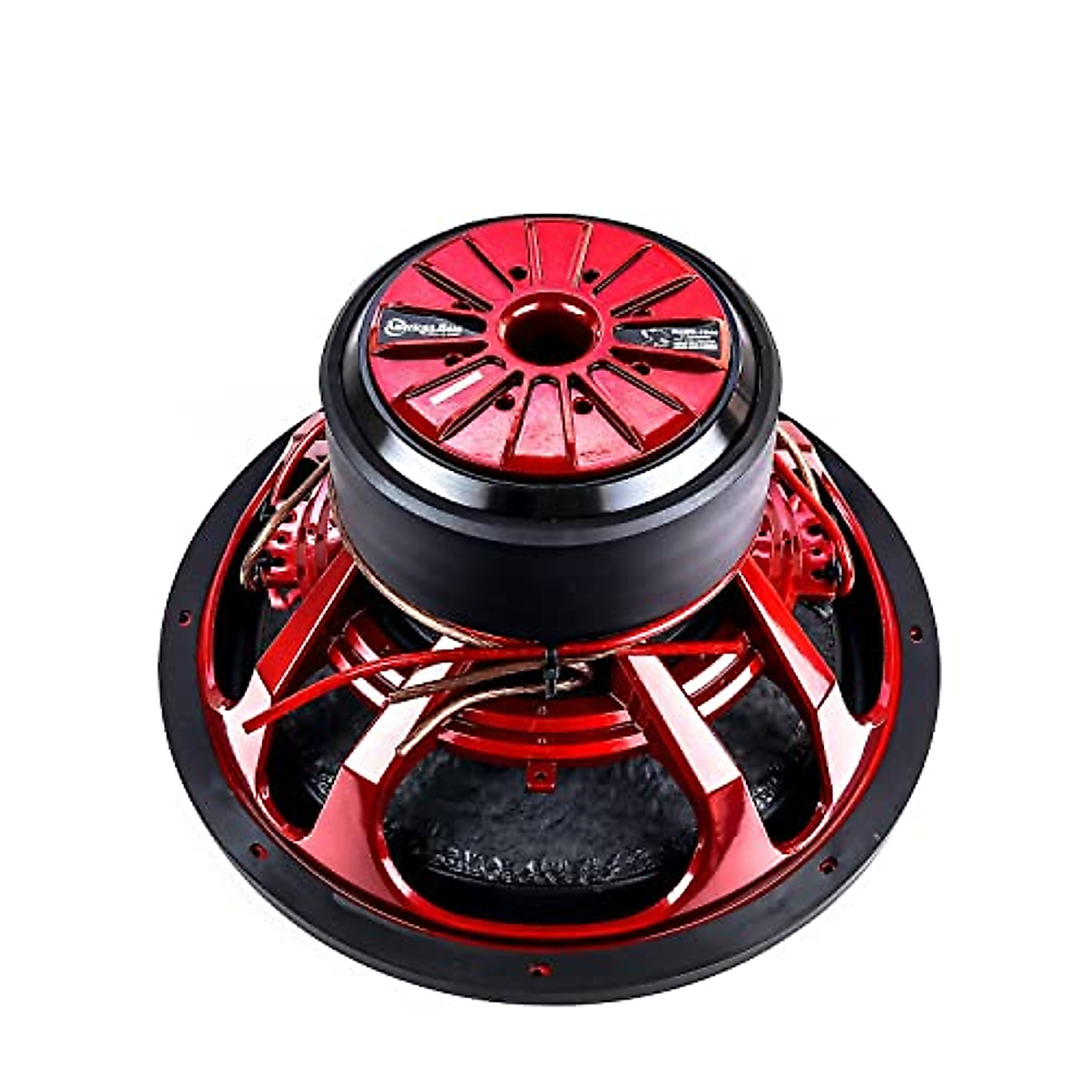 American Bass HAWK 15 Inch Dual 4 Ohm Voice Coil 3000 Watt Subwoofer Speaker with 80 Ounce Magnet and Kevlar Fiber Non-Pressed Paper Cone, Red