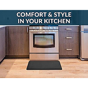 ComfiLife Anti Fatigue Floor Mat – 3/4 Inch Thick Perfect Kitchen Mat, Standing Desk Mat – Comfort at Home, Office, Garage – Durable – Stain Resistant – Non-Slip Bottom (20" x 32", Black)