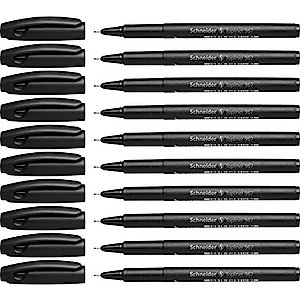 Schneider Topliner 967 Fineliner 0.4mm, Box of 10, Black (9671)