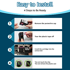 Palmtree Remanufactured 62XL Ink Cartridges Black and Color Replacement for HP 62XL Ink Cartridge Combo Pack for HP Ink 62 XL Work with HP Envy 7640 5660 7645 5540 OfficeJet 5740 8040 200 250 (2 Pack)