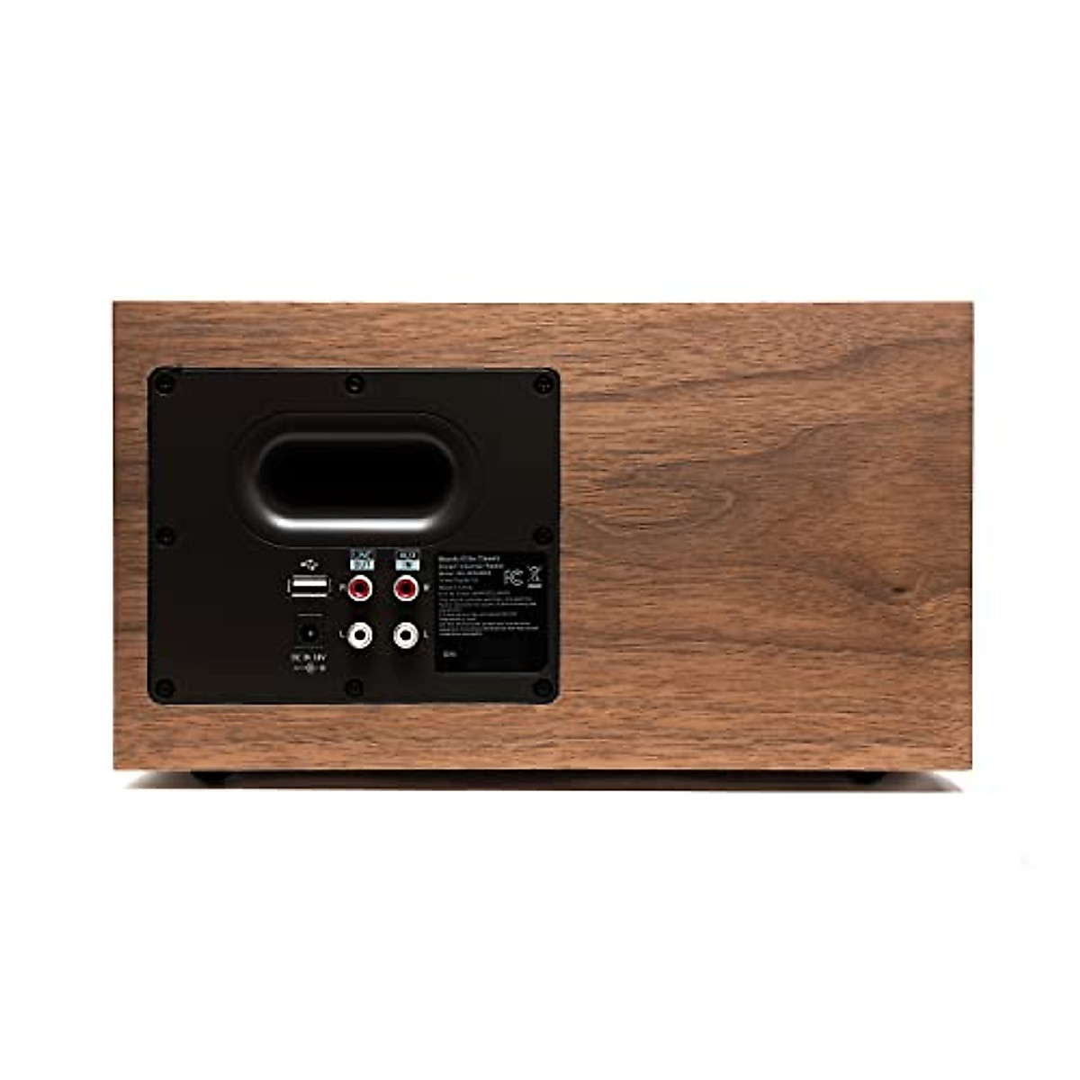 Grace Digital Mondo Elite Classic Smart Internet Radio Bluetooth Wi-Fi Qi-Wireless Fast Charger 7-Day Alarm – Microphone-Free (Walnut)