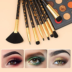 Docolor Makeup Brush Set Professional 12Pcs Goth Makeup Brushes Premium Synthetic Powder Foundation Contour Blush Concealer Eye Shadow Blending Liner Make Up Brush Kit