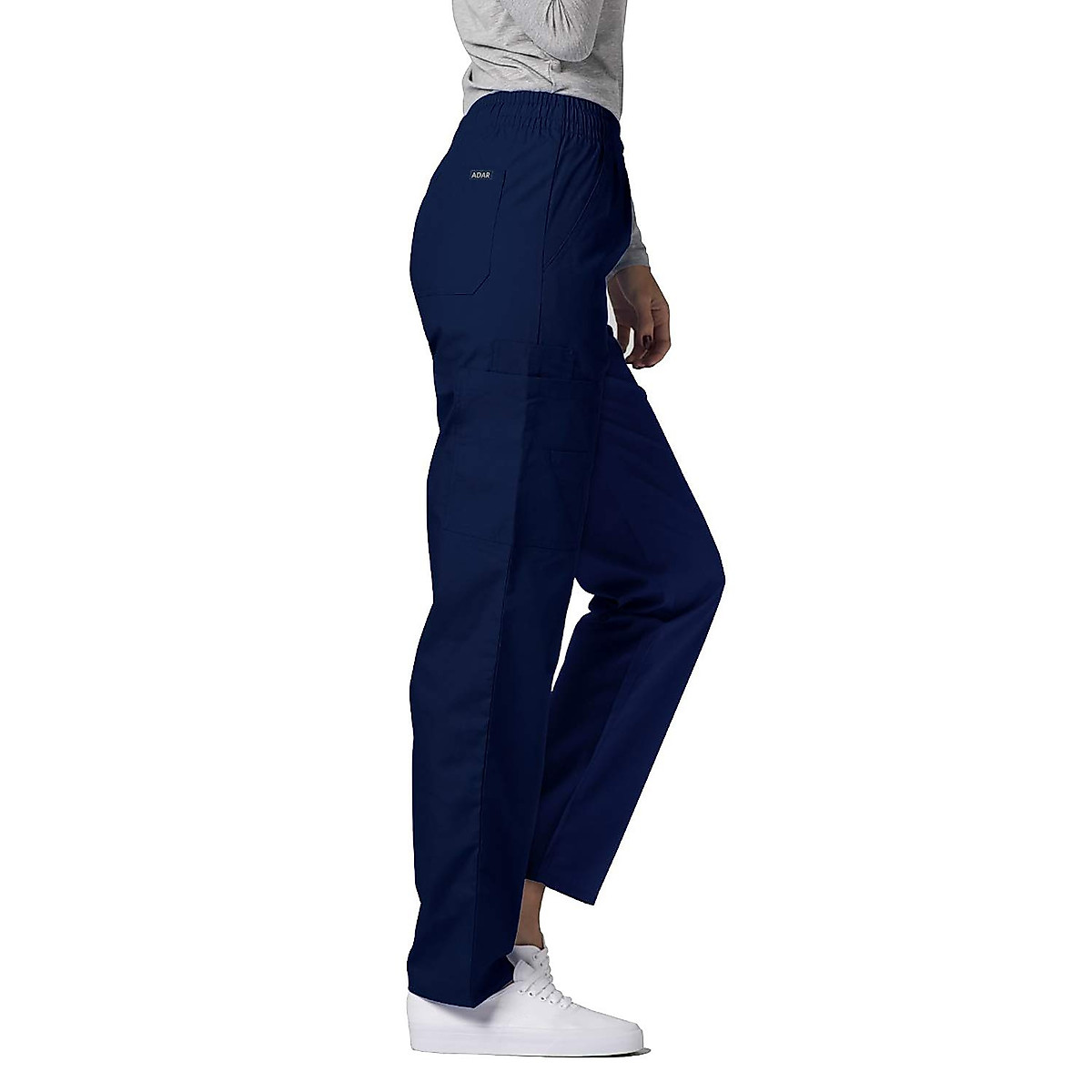 Adar Universal Scrubs for Women - Tapered Cargo Scrub Pants - 506 - Navy - XL