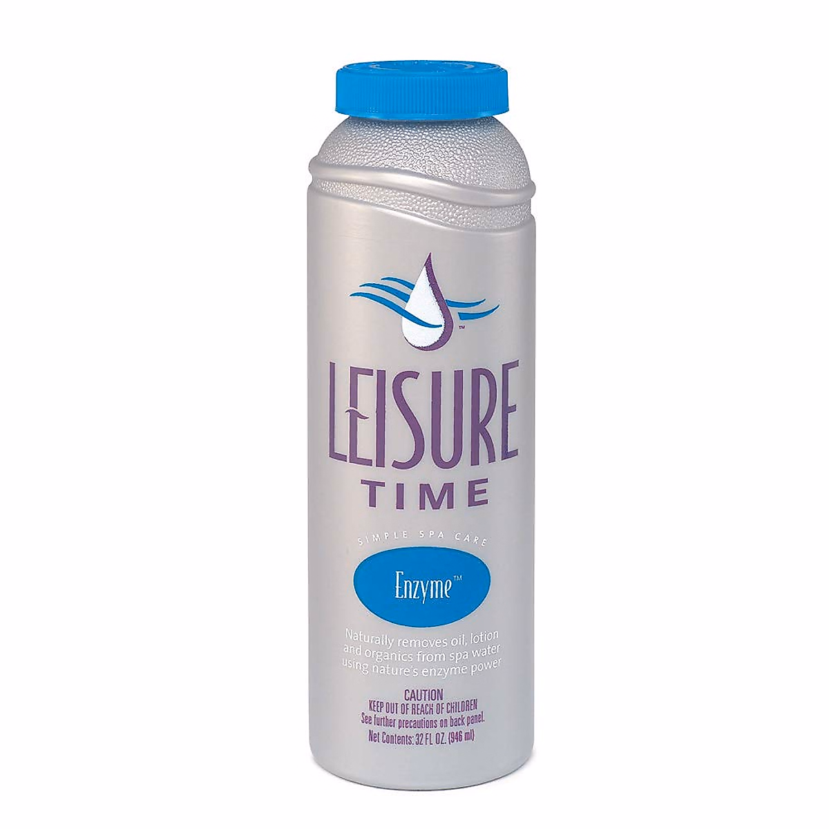 LEISURE TIME Spa Care Bundle - Bright and Clear Cleanser (32 fl Oz) + Enzyme Simple Care (32 fl Oz)