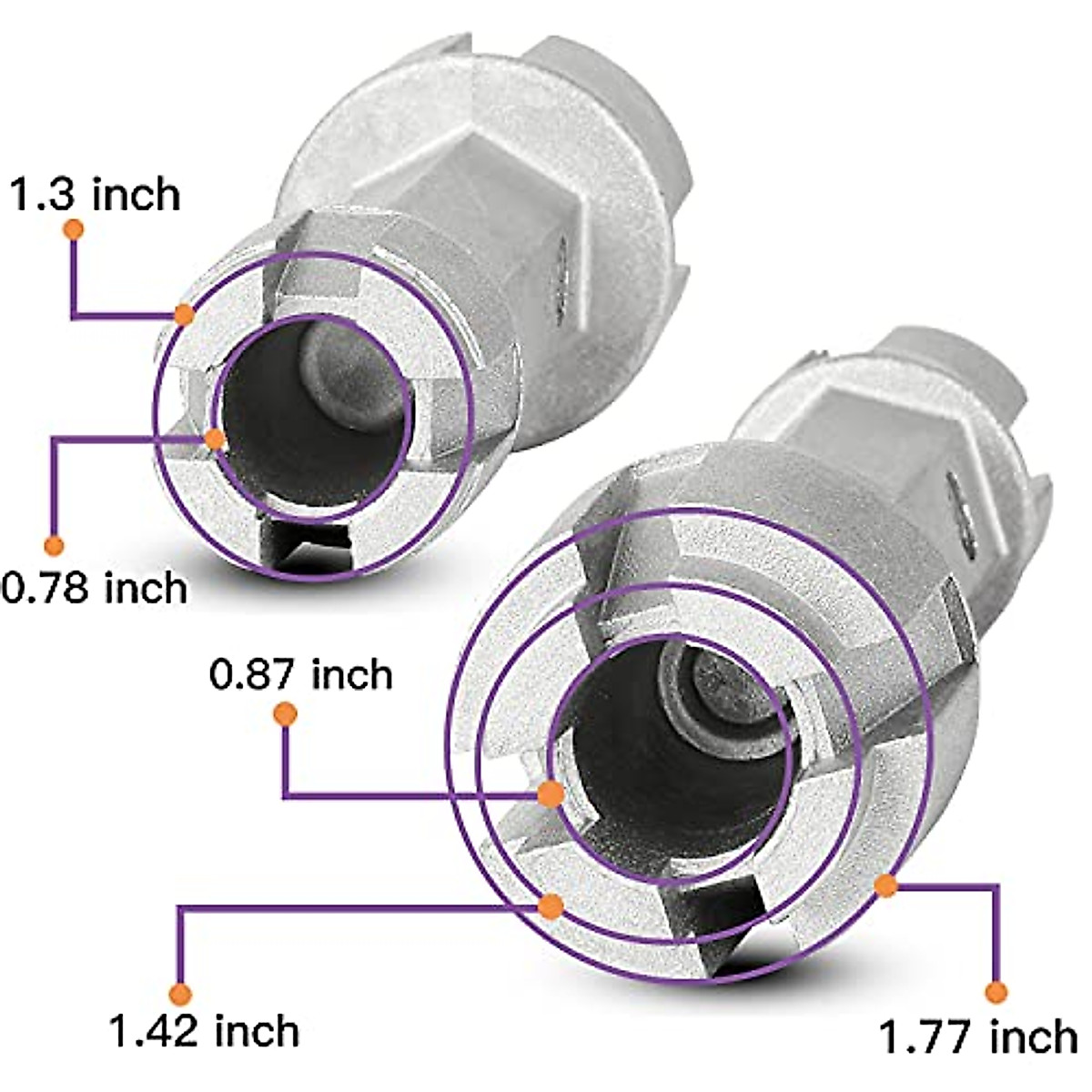 JTWKING Tub Drain Remover & Basin Wrench, Dual Ended Ratchet Wrench Use to Install and Remove Most Bath and Shower Drains and Closet Spuds Square Plastic Toilet Seat Nuts