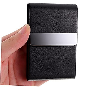 STOBOK 2pcs Business Card Holder Pu Name Card Holder Business Card Organizer Id Card Case Name Card Holders Women's Leather Wallet Cards Bags for Travel Metal Outdoor Man Decorations