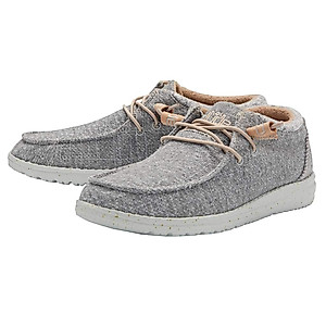 Hey Dude Women's Cindy Dark Grey Size 8 | Women’s Shoes | Women’s Lace Up Boots | Comfortable & Light-Weight