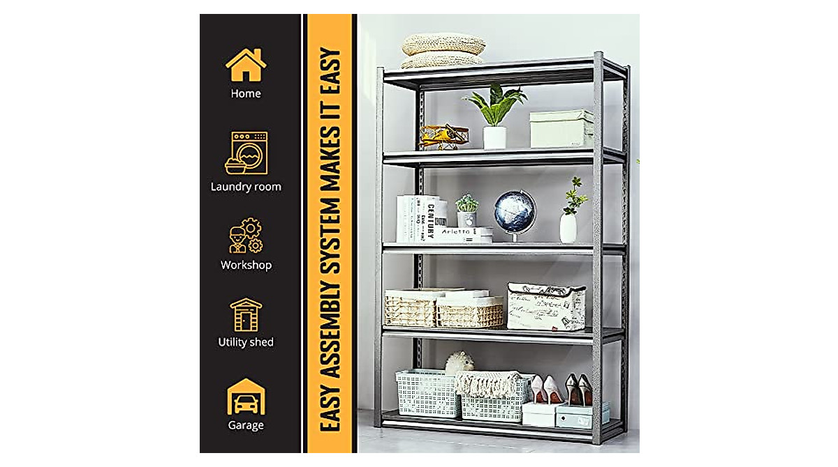 Rigma 5 Tier Heavy Duty Garage Shelf - Adjustable Storage