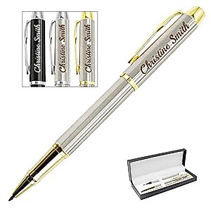 Personalized Pens Custom Engraved Pen with Name, Refillable Medium Refill, Personalized Gifts for Men Women