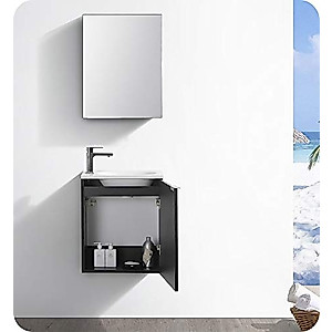 Fresca Valencia 20" Dark Slate Gray Wall Hung Modern Bathroom Vanity