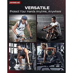 VINSGUIR Workout Gloves for Men and Women, Fingerless Weight Lifting Gloves with Excellent Grip, Lightweight Gym Gloves for Exercise, Weightlifting, Fitness, Training, Climbing, Cycling and Rowing