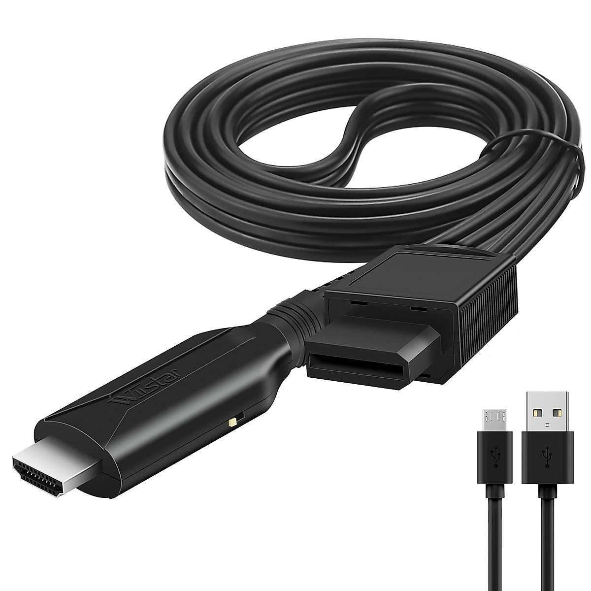 Wii to HDMI Converter Adapter 1080P WII to HDMI Audio Video Converter Cable 1m/3.2ft Wii in HDMI Output Supports All Wii Display Modes Compatible with Wii HDTV Monitor