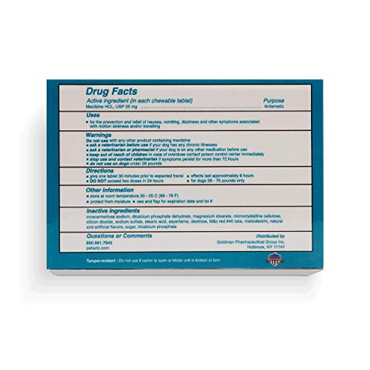 Nausx Anti-Motion Sickness & Relief for Dogs, Md