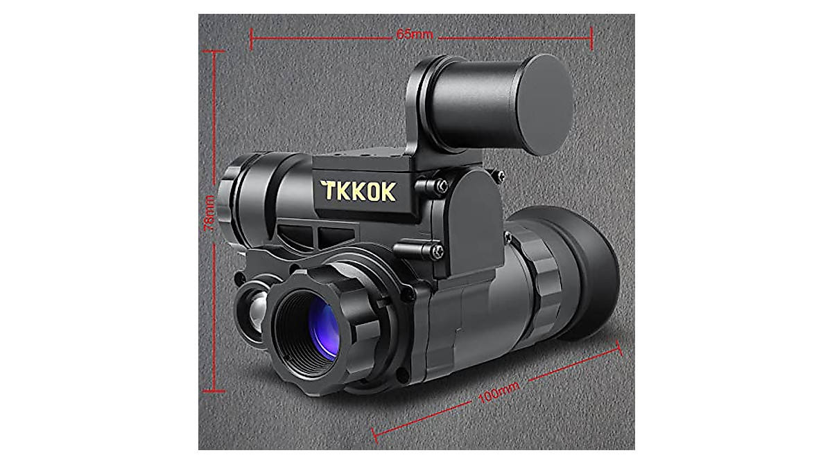 TKKOK M60 Night Vision Monocular - Helmet Mount HD & Hands-Free