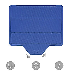 TopEsct Kids Case for iPad 9th/8th/7th Generation, Protective Case with Pencil Holder, Premium Silicone Shockproof Smart Cover Auto Wake/Sleep(Blue)