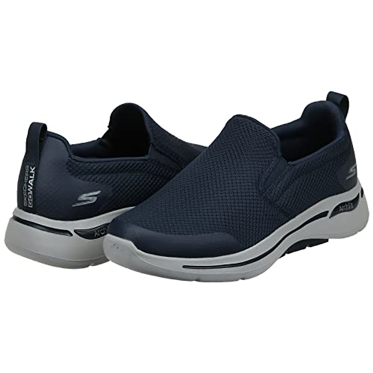 Skechers Men's Gowalk Arch Fit-Athletic Slip-On Casual Loafer Walking Shoe Sneaker, Navy/Grey, 9