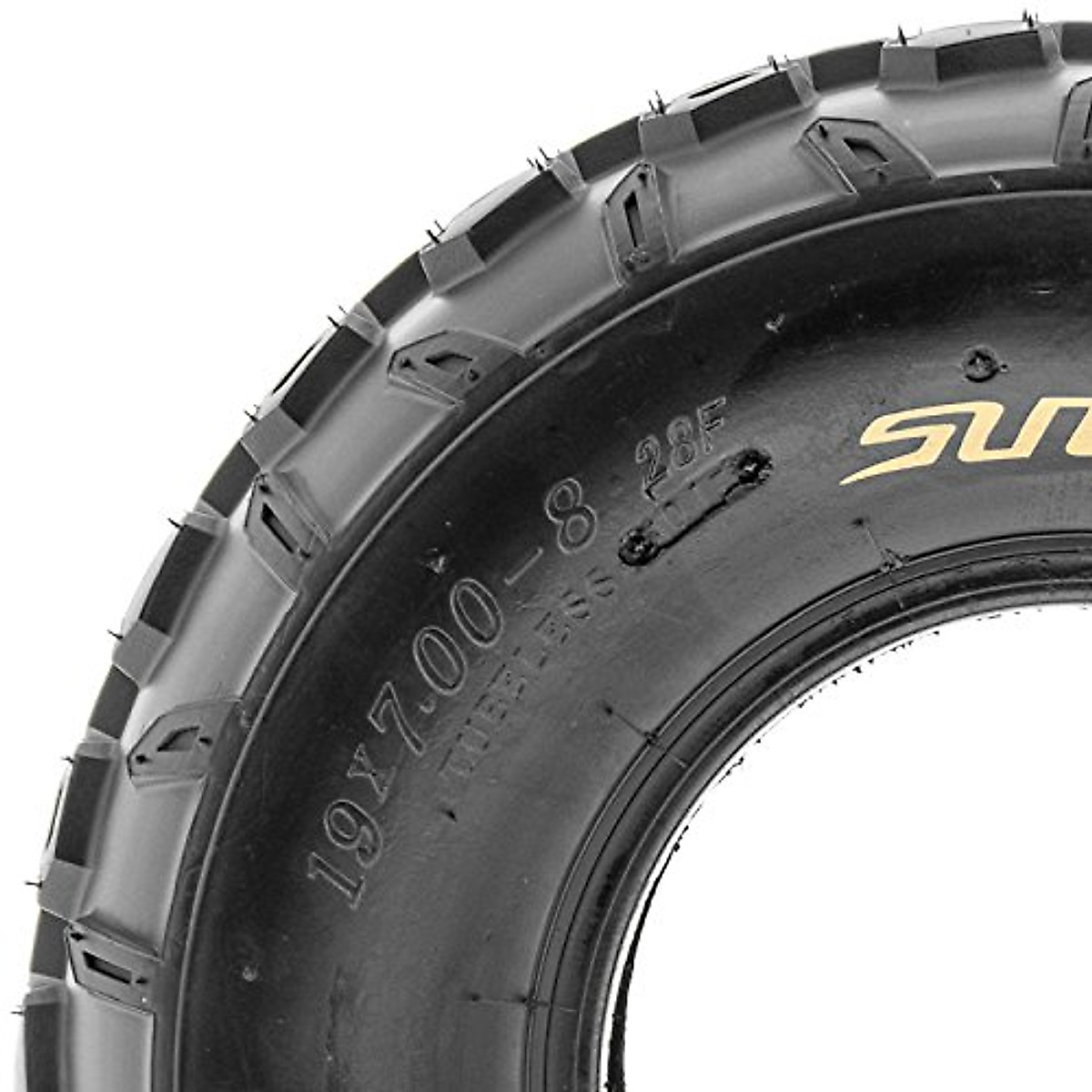 SunF Set of 4 Sport ATV Tubeless Tires 19x7-8 Front & 18x9.5-8 Rear, 4 Ply