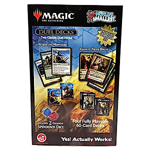 World’s Smallest Magic: The Gathering Exclusive Collector Set Featuring Ajani VS. Nicol Bolas and Heroes VS. Monsters Duel Decks, MTGCollector