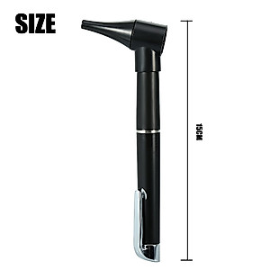 Portable Battery Power Black LED Light Pen, Ear Penlight, Clinical Penlight, for Nurses Doctor