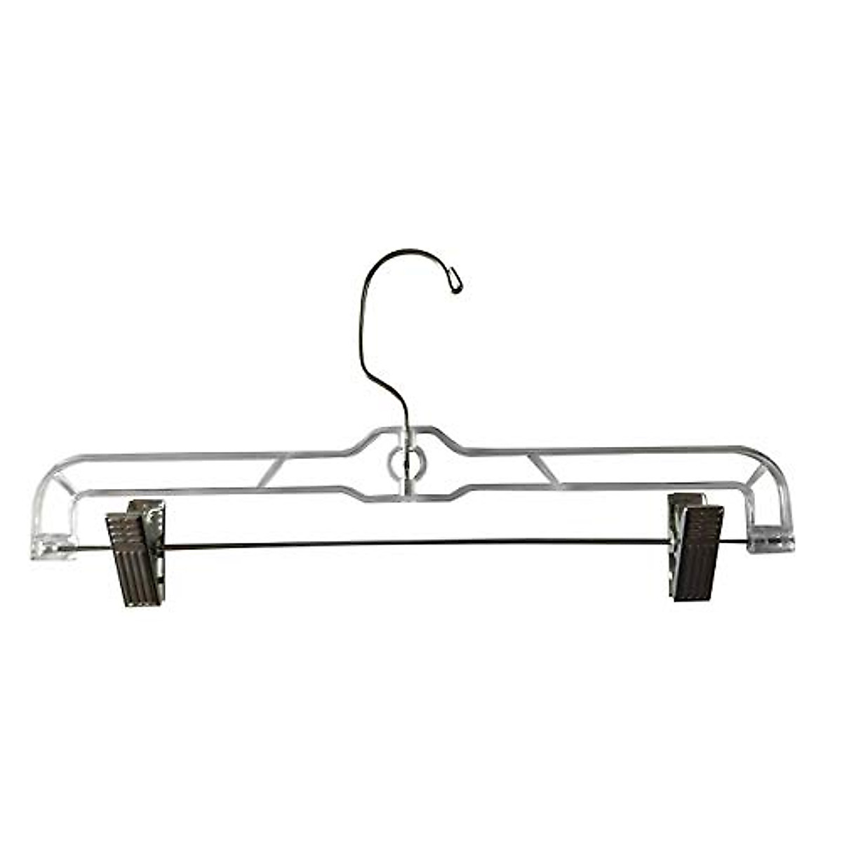 ABO Gear 12-Clear 12 Pack Slack Pant Shorts Skirt Hangers with Clips