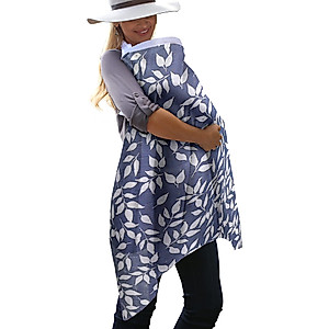 Bebe au Lait Nursing Cover, Apron, Shawl, Privacy Covers for Breast Feeding & Pumping, Breastfeeding Cover for Mom, Soft, & Breathable Muslin Cotton, Full Coverage, One Size Fits All - Boho