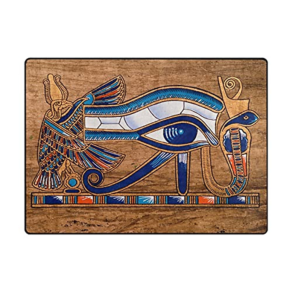 ALAZA Egyptian Papyrus Horus Eye Area Rug Rugs for Living Room Bedroom 5'3"x4'