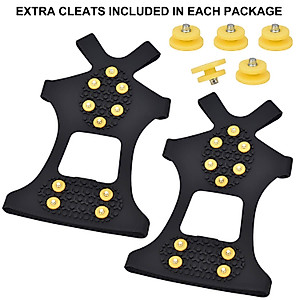 Aliglow Ice Snow Grips Over Shoe/Boot Traction Cleat Spikes Anti Slip Footwear
