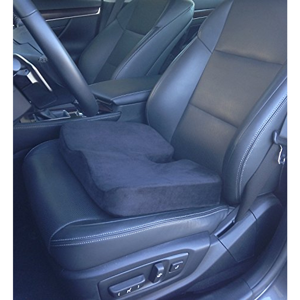 Kieba Coccyx Seat Cushion, Cool Gel Memory Foam Large Orthopedic Tailbone Pillow for Sciatica, Back, and Tailbone Pain (Black)