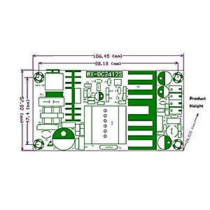 NOYITO AC to DC Isolated Power Supply Module DC 24V 4A 5V 1A Dual Output Power AC 120V (90-256V) 50-60Hz to 24V 5V 120W Industrial Power Module (Dual Output 24V 4A, 5V 1A, Blue)